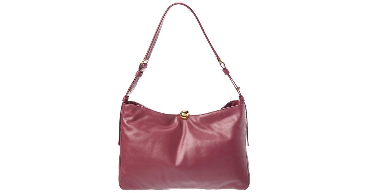 Furla Sfera Leather Shoulder Bag in Purple | Lyst