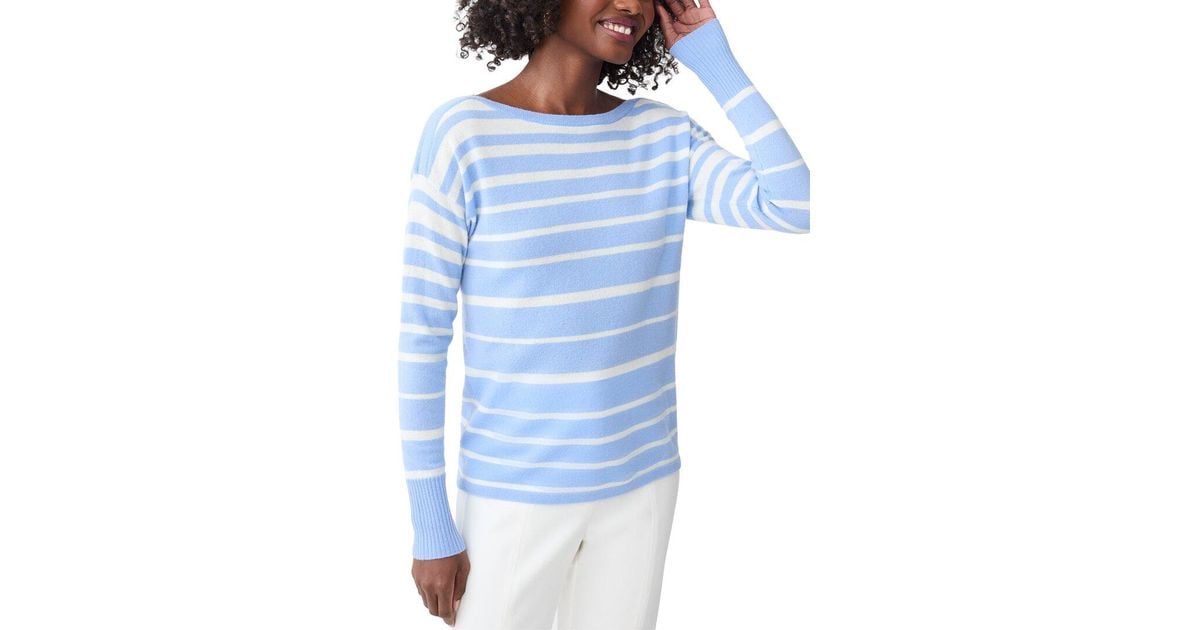 J.McLaughlin Marin Cashmere Sweater in Blue | Lyst UK