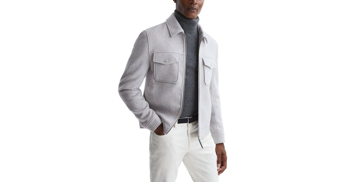 Reiss Peridoe Jacket in Gray for Men | Lyst