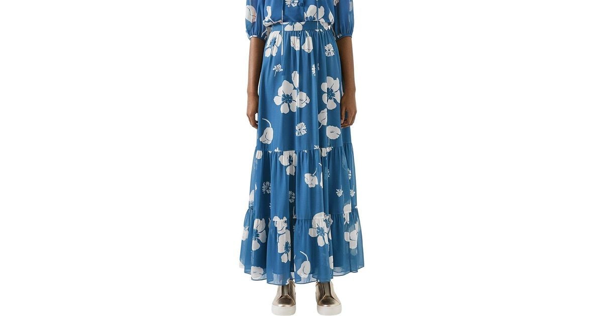 LK Bennett Rumi Skirt in Blue | Lyst UK
