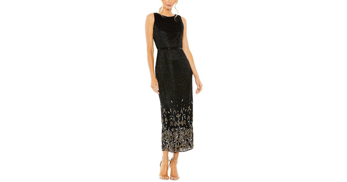 Mac Duggal Embellished Column Dress in Black | Lyst