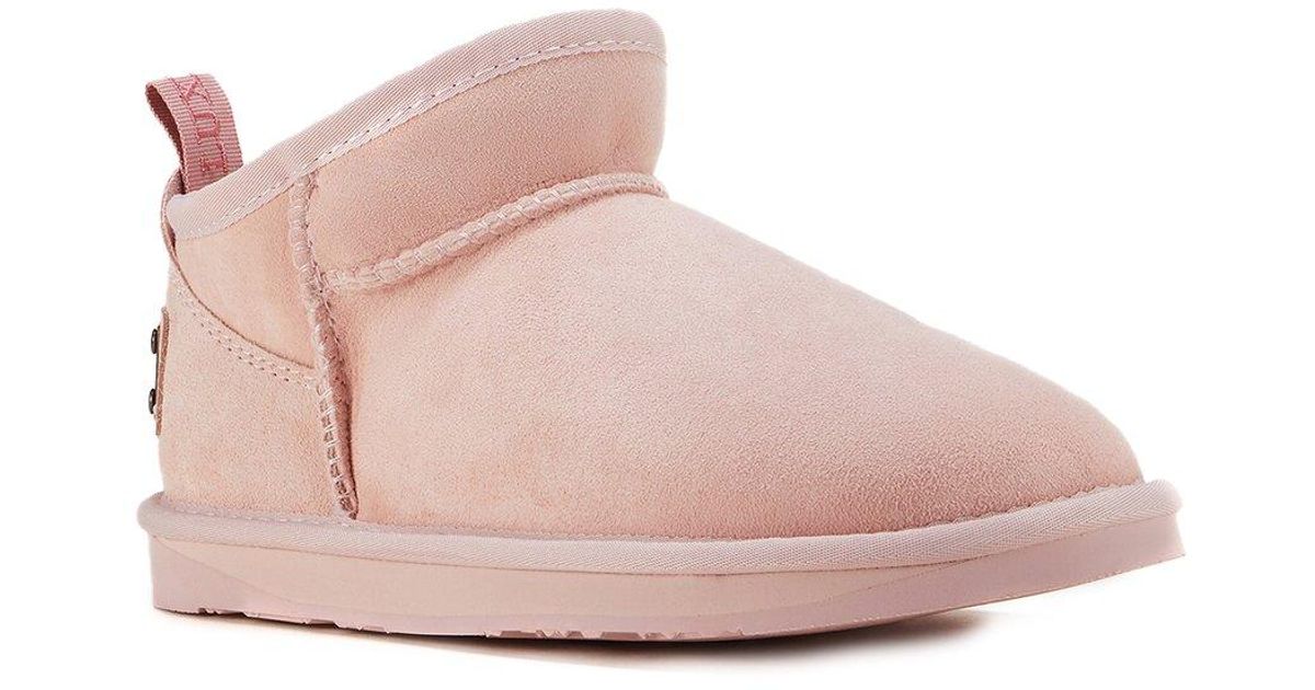 Australia Luxe Cosy Ultra Short Suede Boot in Pink | Lyst