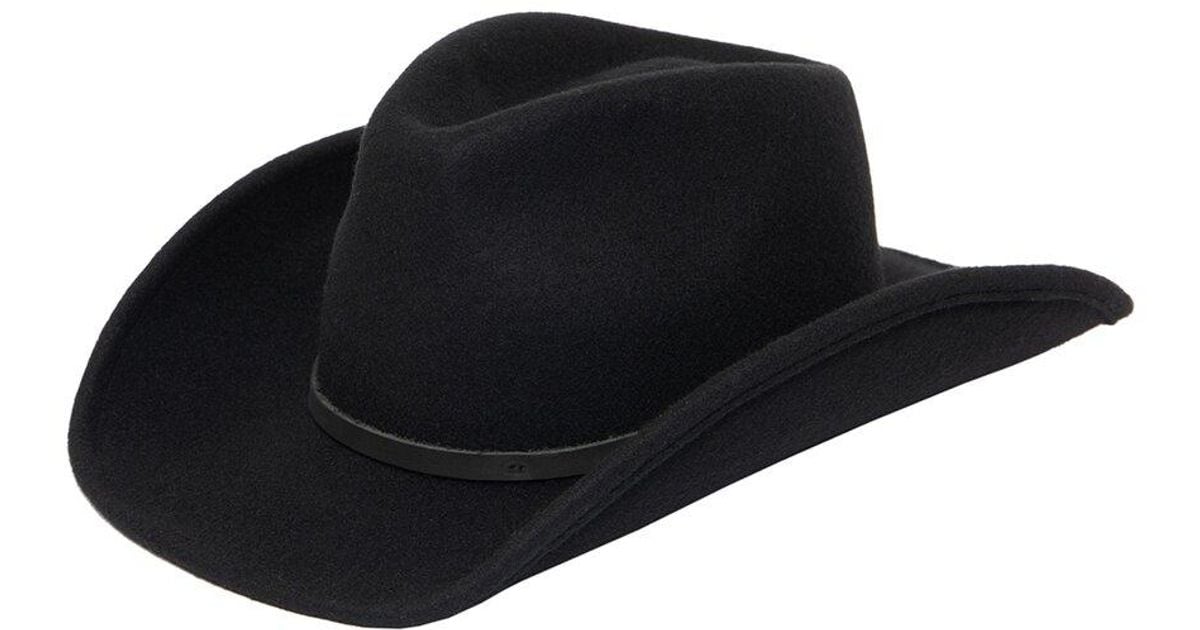 Frye Wool Felt Cowboy Hat in Black | Lyst