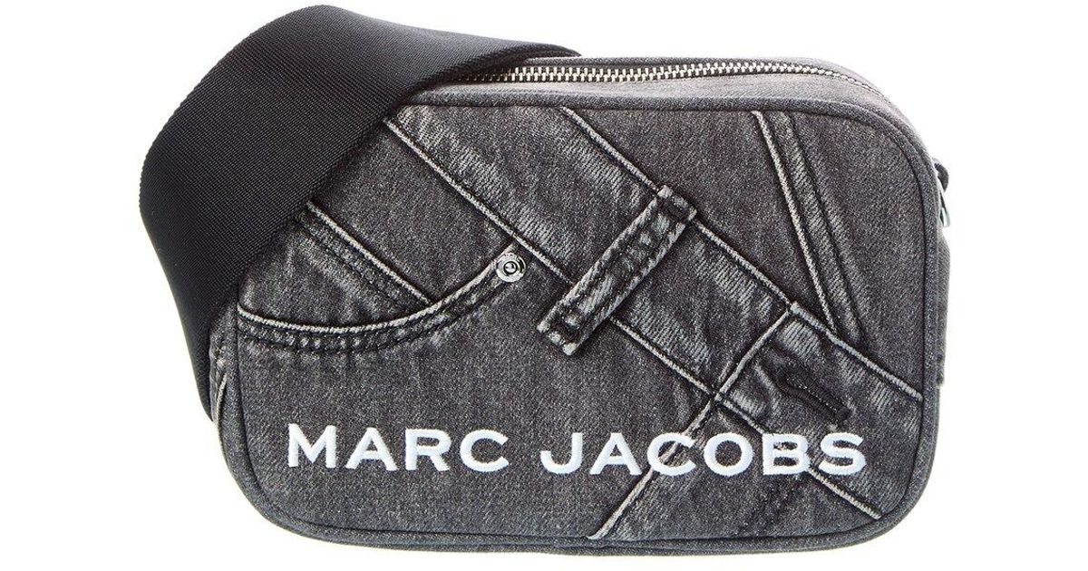 Marc Jacobs Pieced Denim Bold Flash Camera Bag in Gray | Lyst