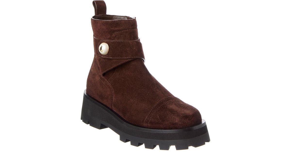Jimmy Choo Meena Suede Boot in Brown | Lyst
