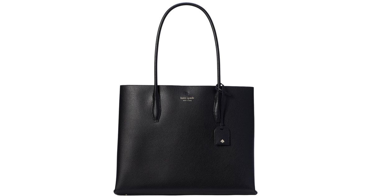 Kate Spade Eva Large Leather Tote in Black | Lyst