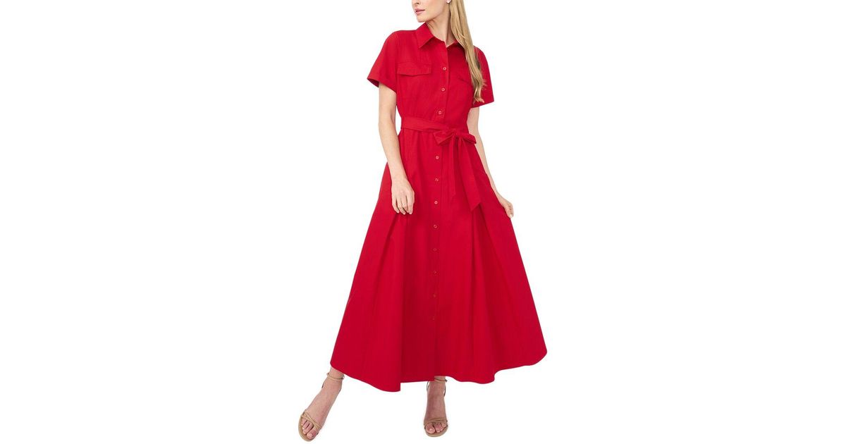 Ted Baker Shirtdress in Red | Lyst