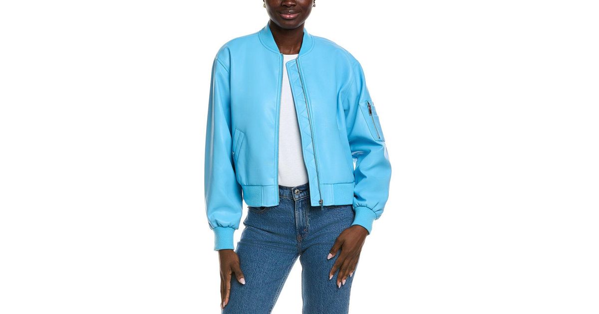 NVLT Bomber Jacket in Blue | Lyst UK