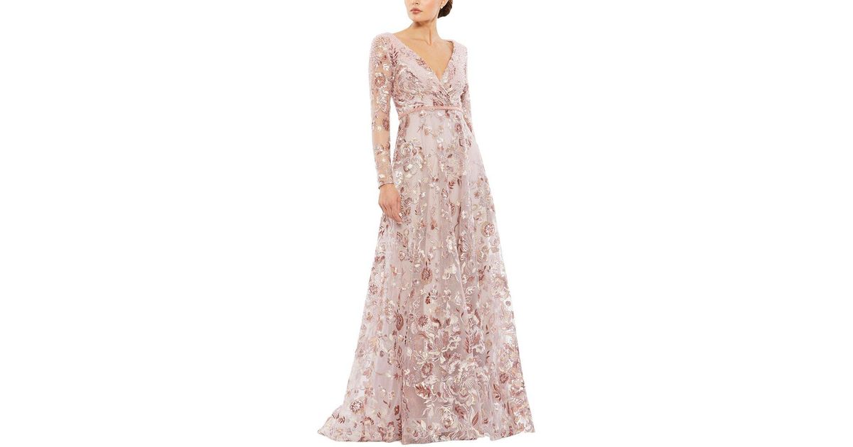 Mac Duggal Illusion A-Line Gown in Pink | Lyst UK