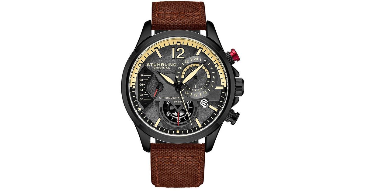 Stuhrling Watch in Black for Men | Lyst