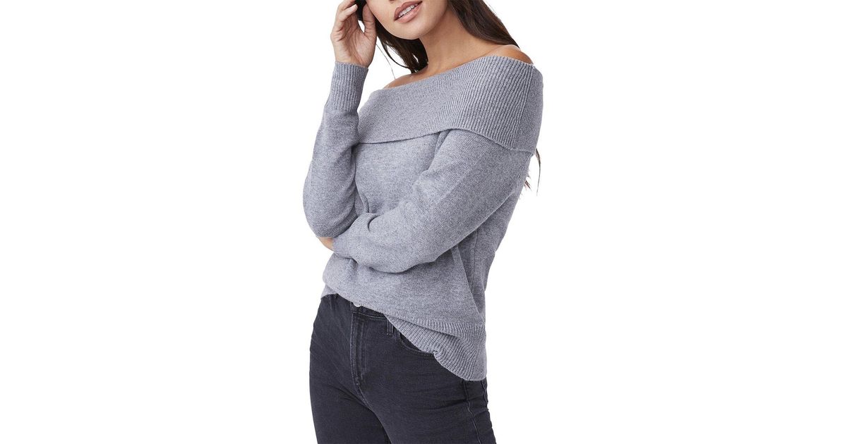 PAIGE Izabella Wool-Blend Sweater in Grey | Lyst UK