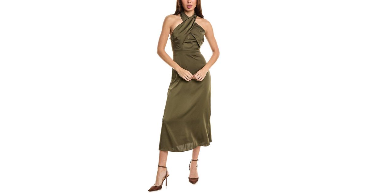Reiss Polyester Elastane Allison Dress in Green | Lyst