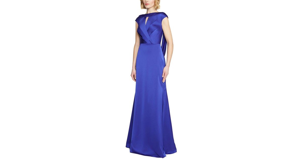 THEIA Zaria Cowl Back Gown in Blue | Lyst Australia