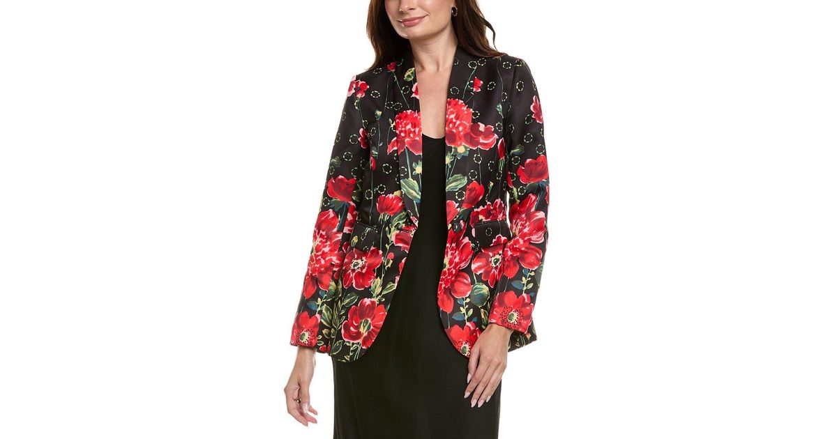 FLORA BEA NYC Charlene Blazer in Red | Lyst