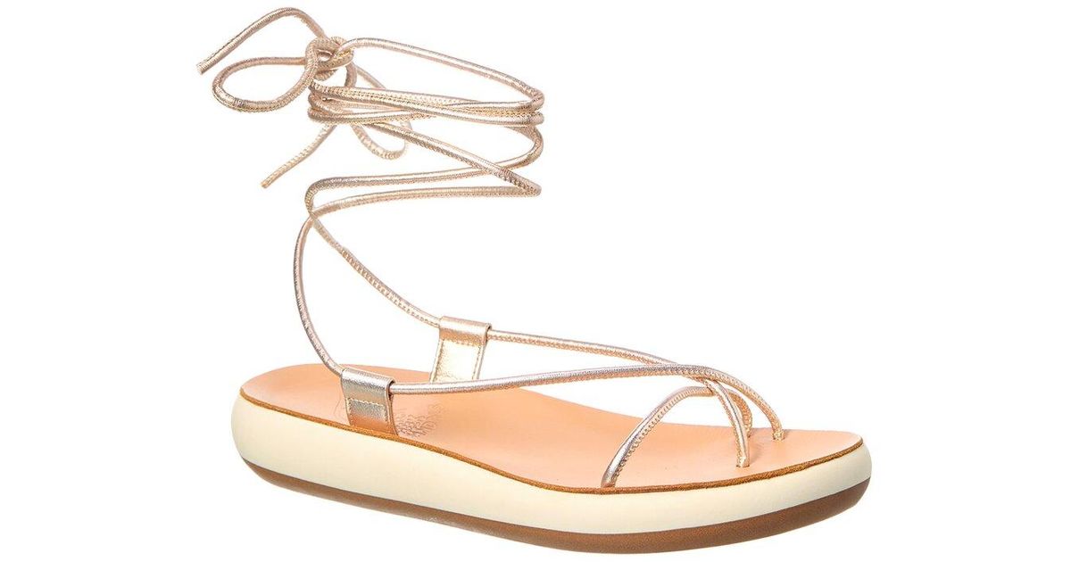 Ancient Greek Sandals Diakopes Comfort Leather Sandal in Metallic | Lyst