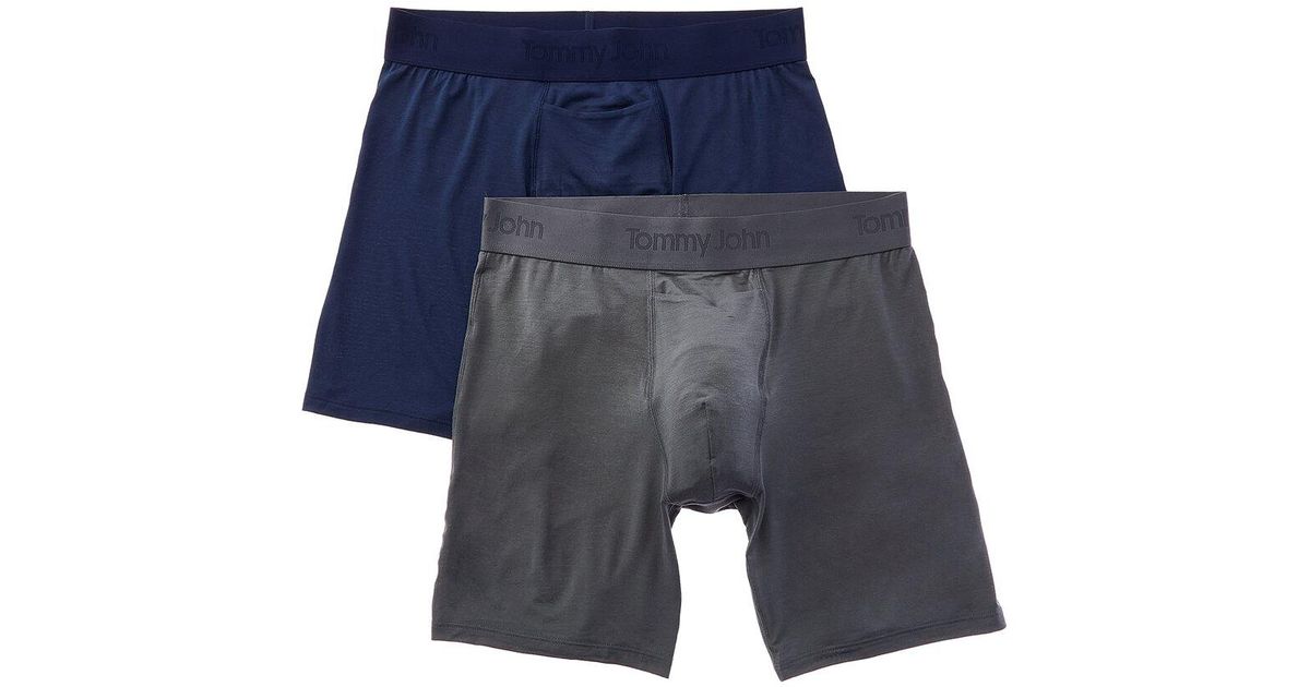 Tommy John 2Pk Second Skin 6 Boxer Brief in Blue for Men | Lyst UK