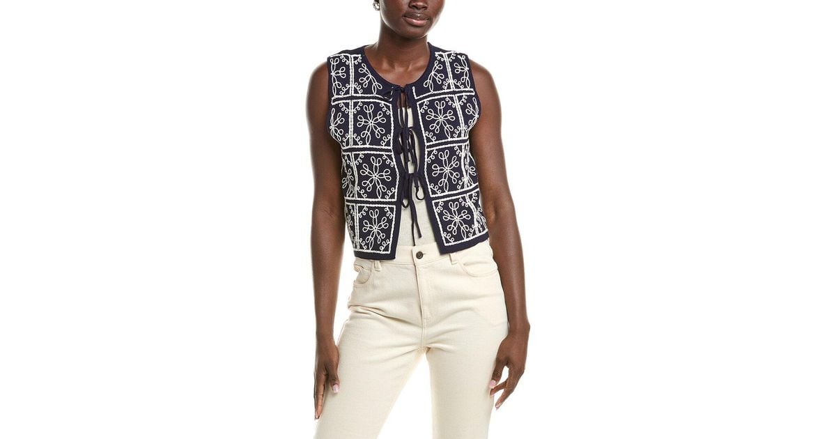 ANNA KAY Lethnik Cashmere-Blend Vest in White | Lyst UK