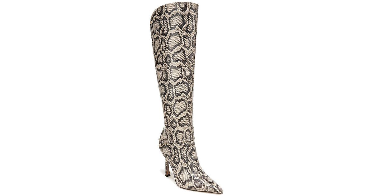 Sam Edelman Elia Leather Boot in White | Lyst UK