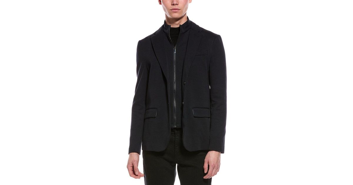 Ted Baker Rook Jersey 2-In-Blazer in Black for Men | Lyst UK