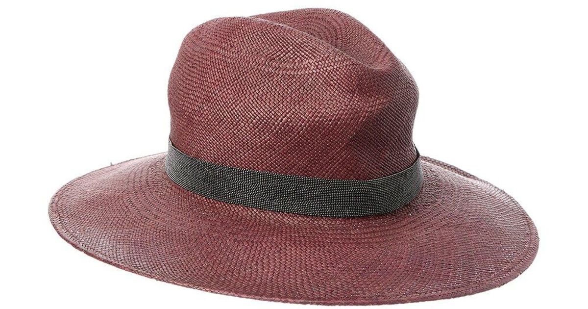 Brunello Cucinelli Hat in Red | Lyst UK