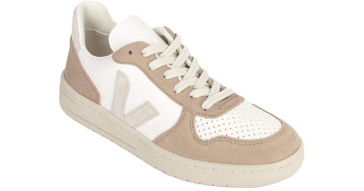 Veja V10 Leather Sneaker in White | Lyst