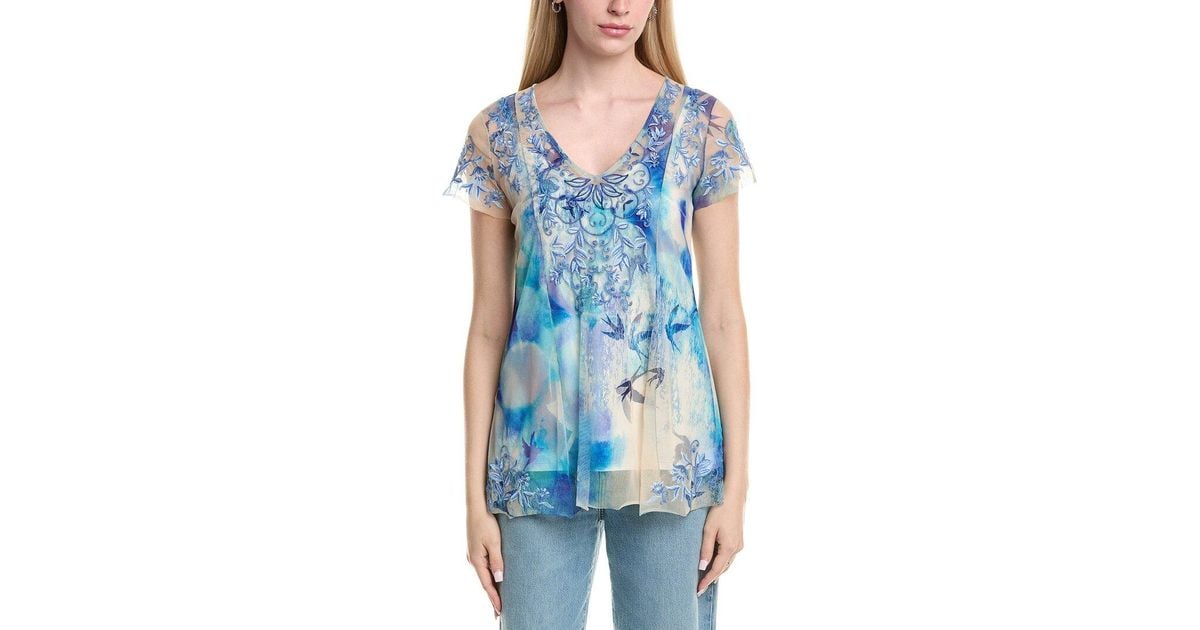 Johnny Was Melanie Blouse in Blue | Lyst UK