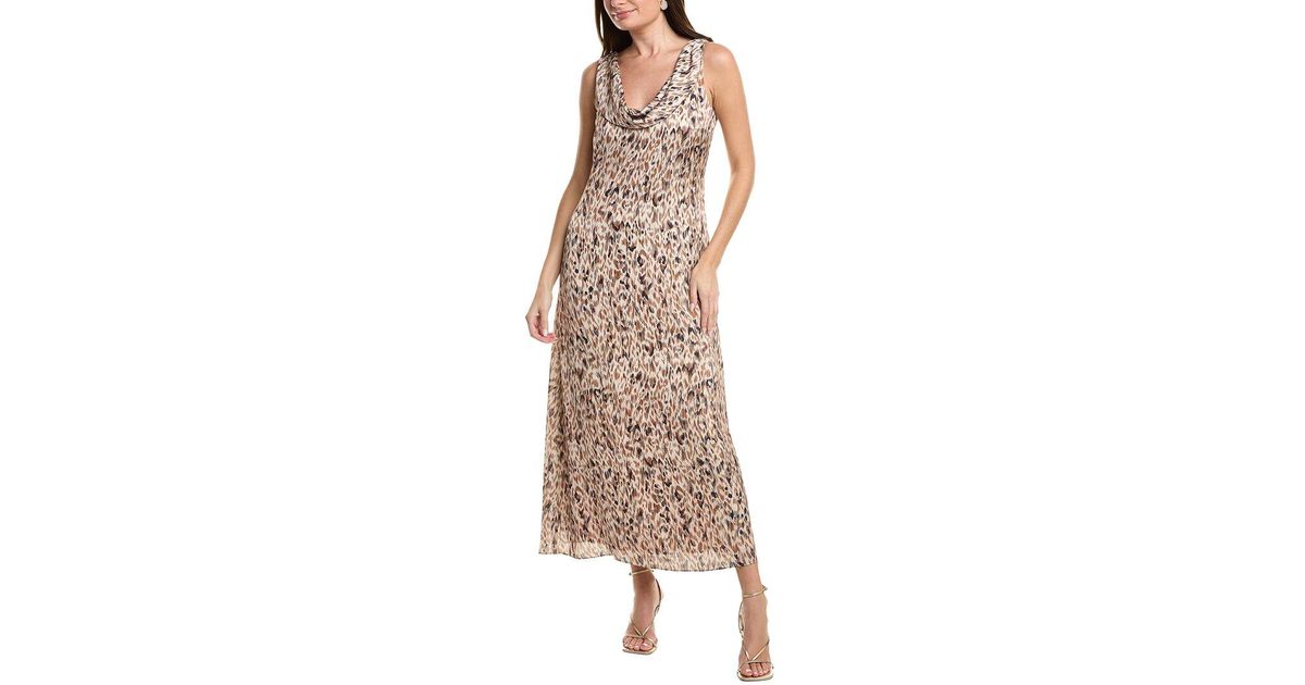 Laundry by Shelli Segal Cowl Neck Gown in Brown | Lyst UK