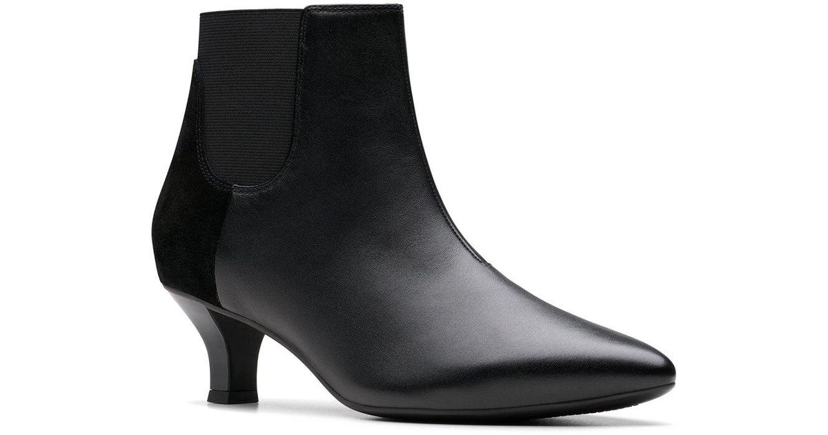 Clarks Kepley Erin Leather Boot in Black | Lyst
