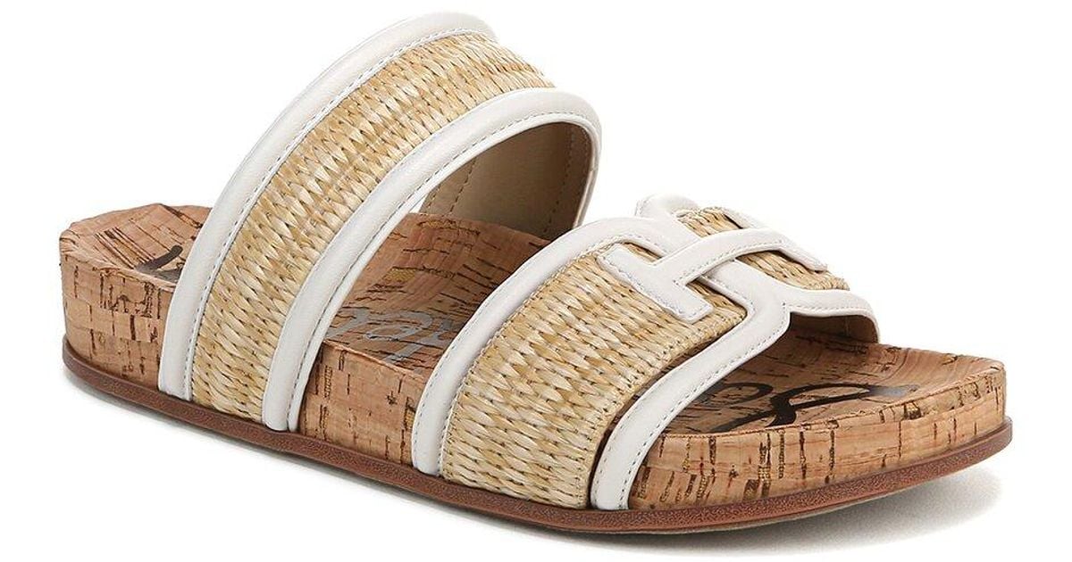 Sam Edelman Rowan Leather Slide in Brown | Lyst UK