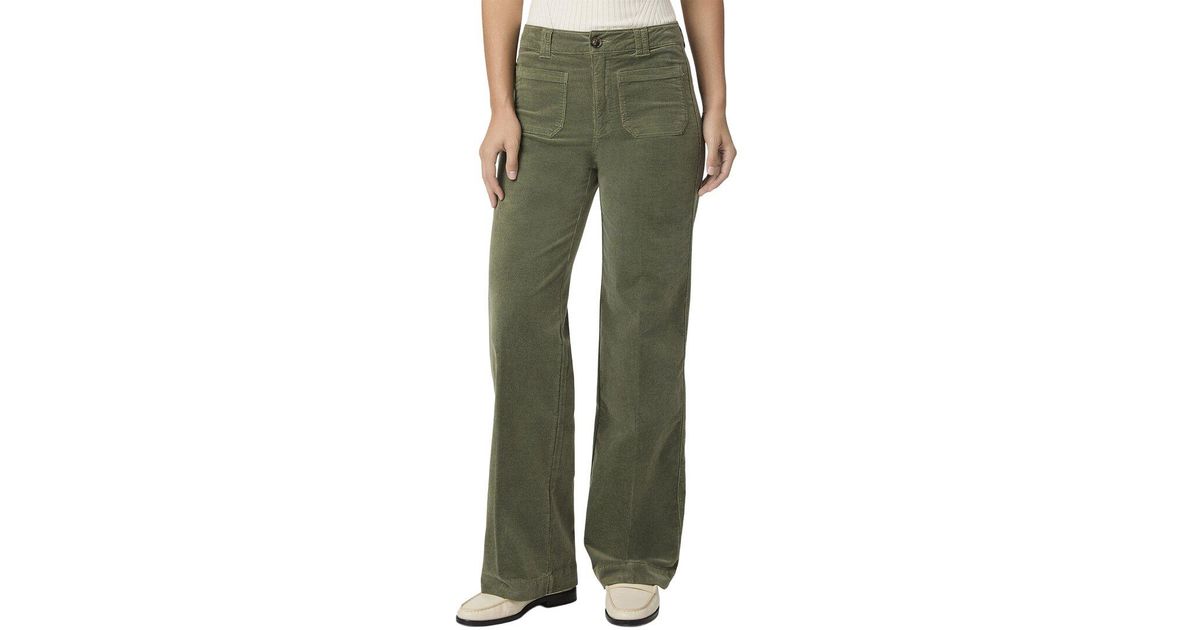 PAIGE Sasha High Rise Column Straight Leg Jean in Green | Lyst UK