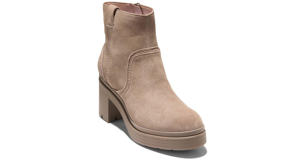 Cole Haan Paz Pull On Booties in Brown | Lyst