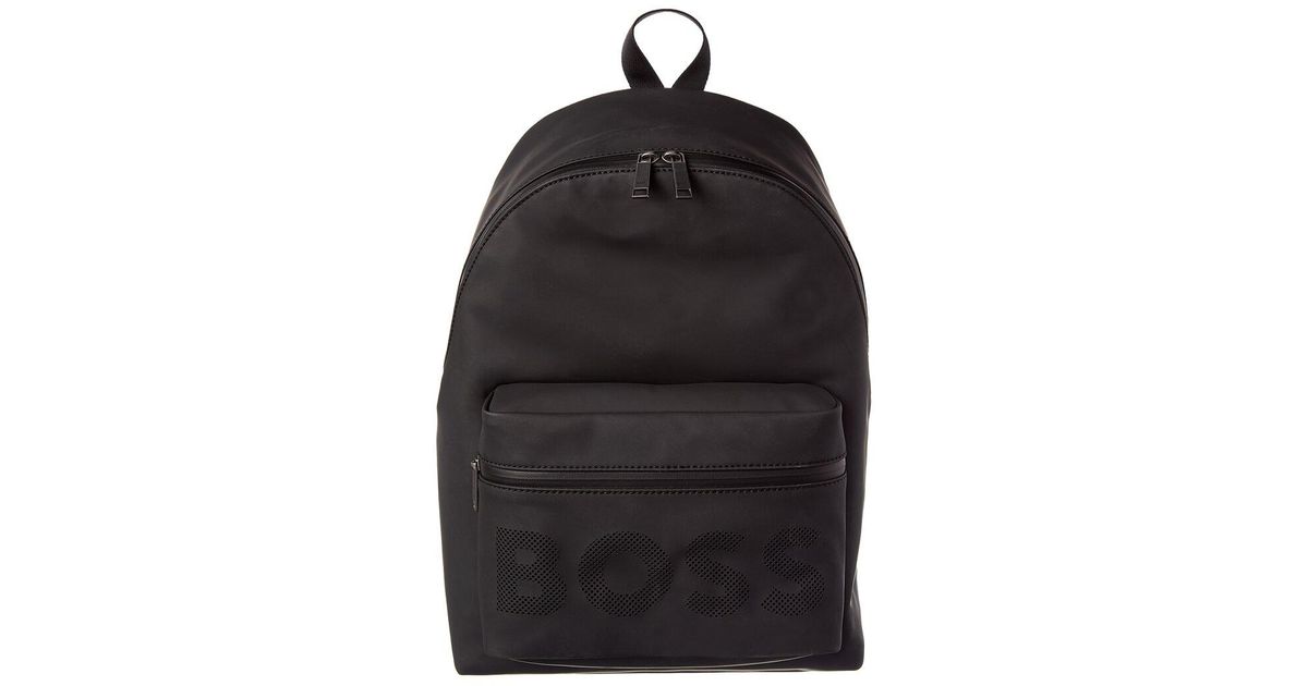 BOSS Rubber Backpack in Black for Men | Lyst