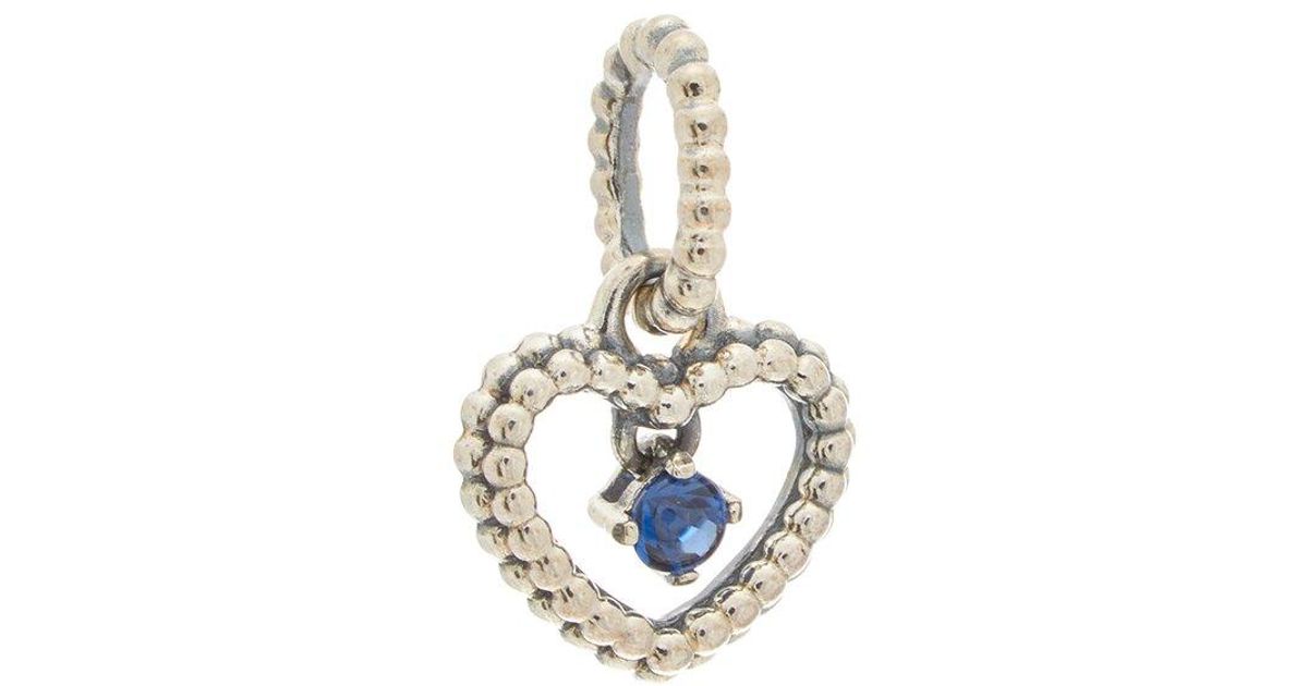 PANDORA Signature Dangle Charm in Metallic | Lyst UK