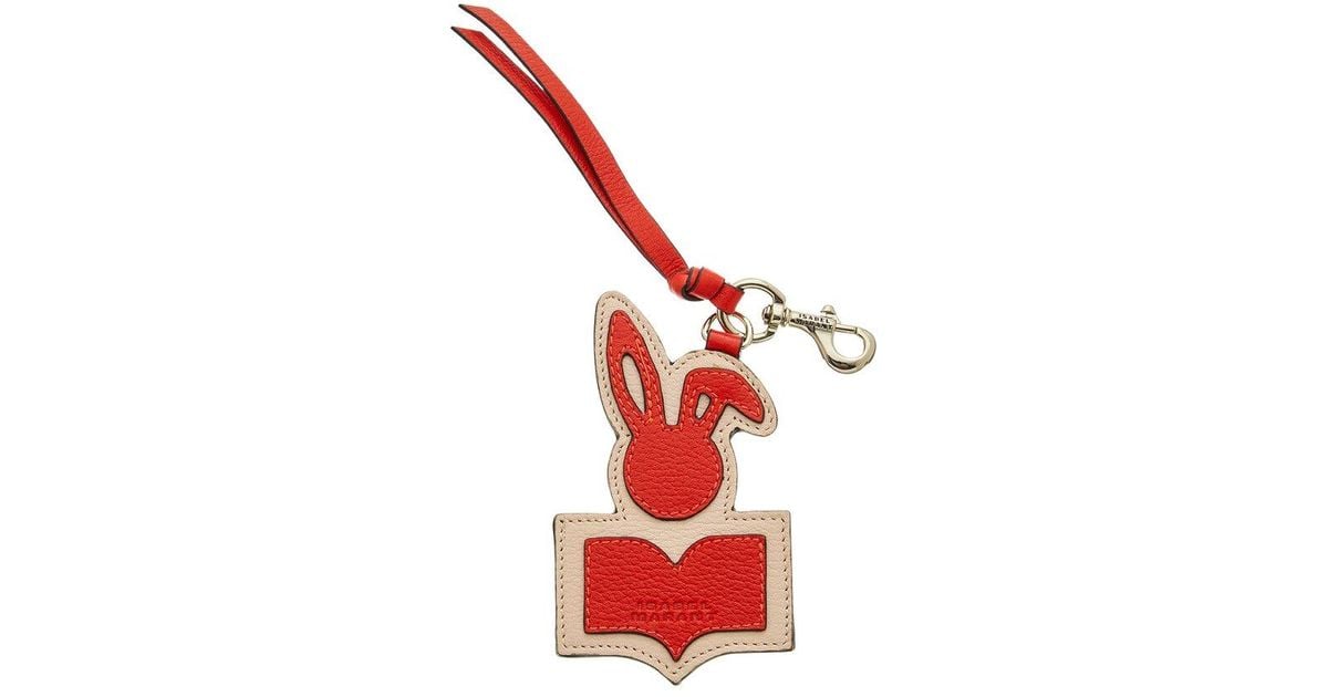 Isabel Marant Bunny Leather Key Holder in Red | Lyst