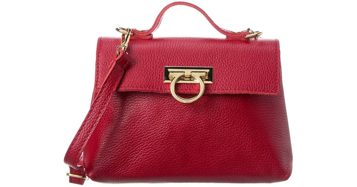 Persaman New York Leather Satchel in Red | Lyst