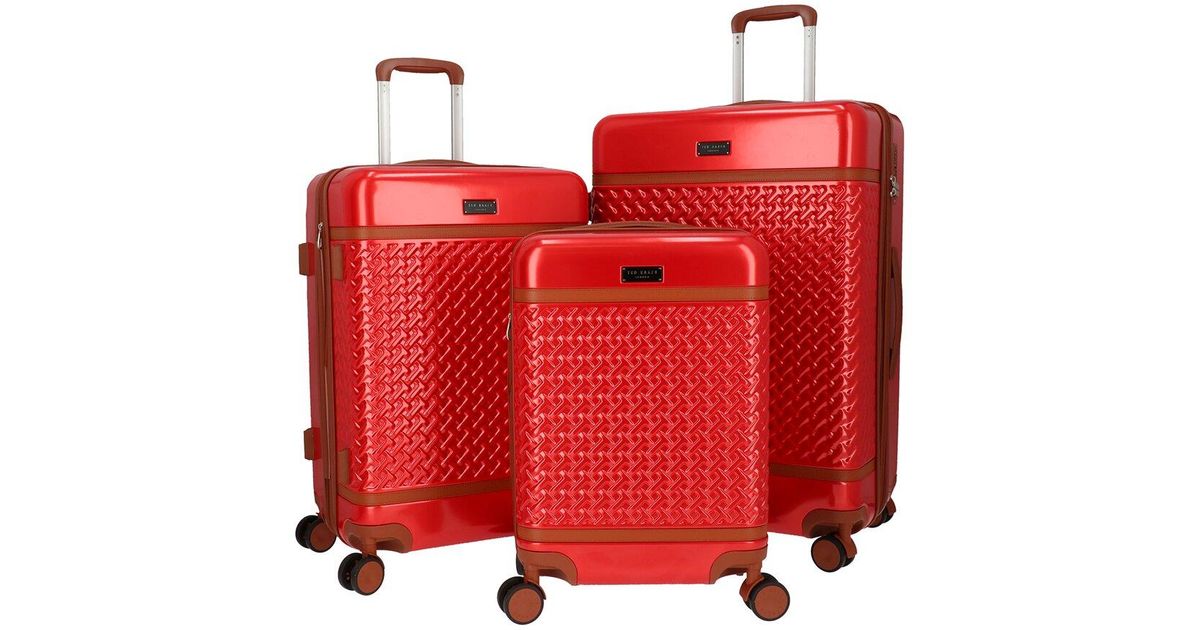 Ted Baker Bolton 3pc Expandable Luggage Set in Red | Lyst