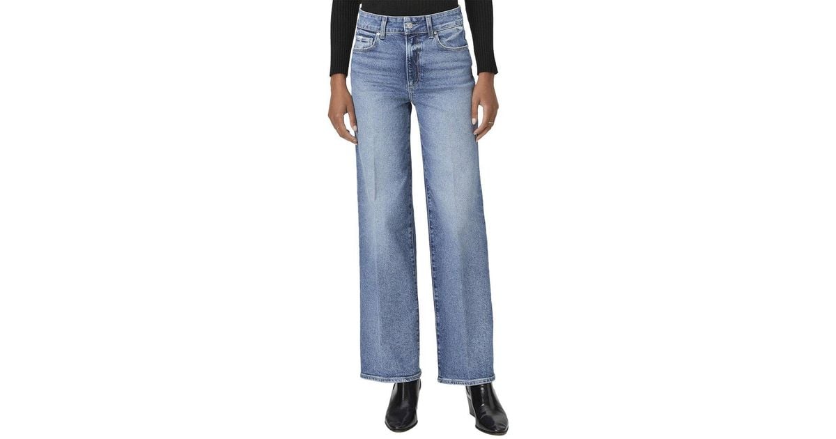 PAIGE Sasha High Rise Column Straight Leg Jean in Blue | Lyst UK