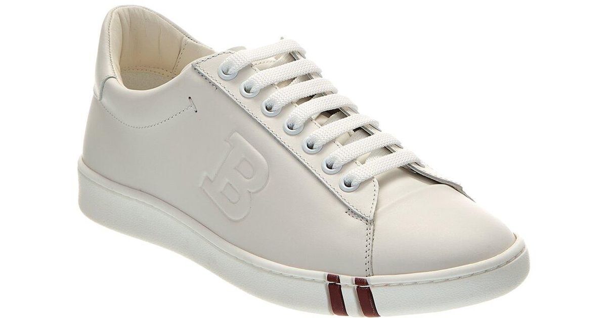 Bally Asher Leather Sneaker in White for Men | Lyst