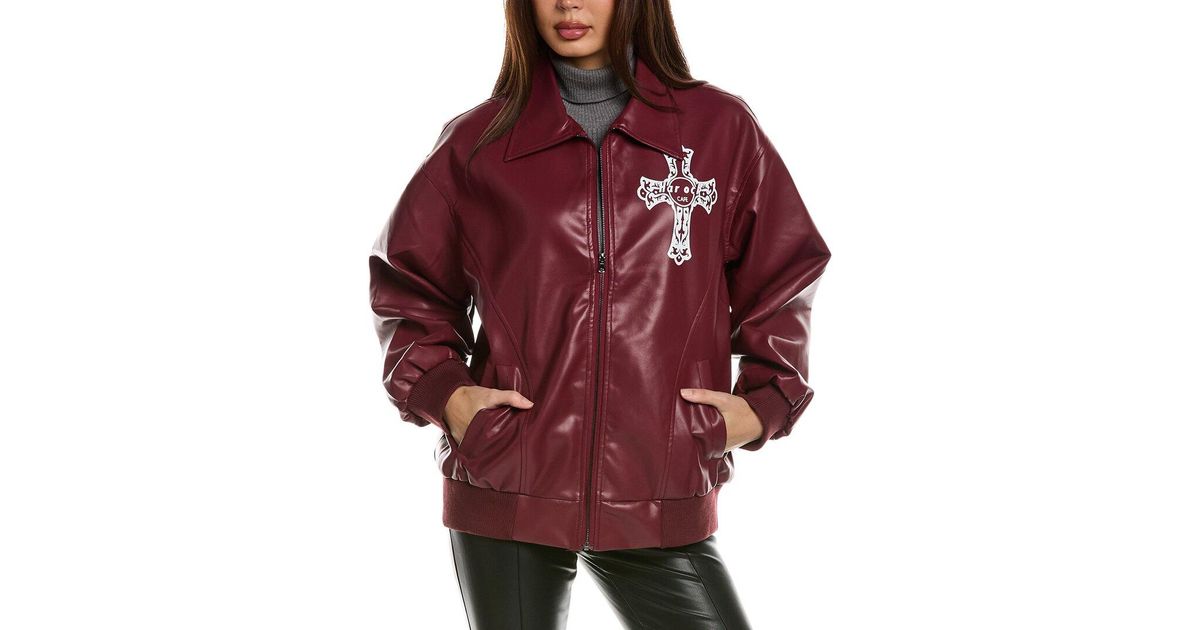 Seraphin Bomber Jacket in Red | Lyst