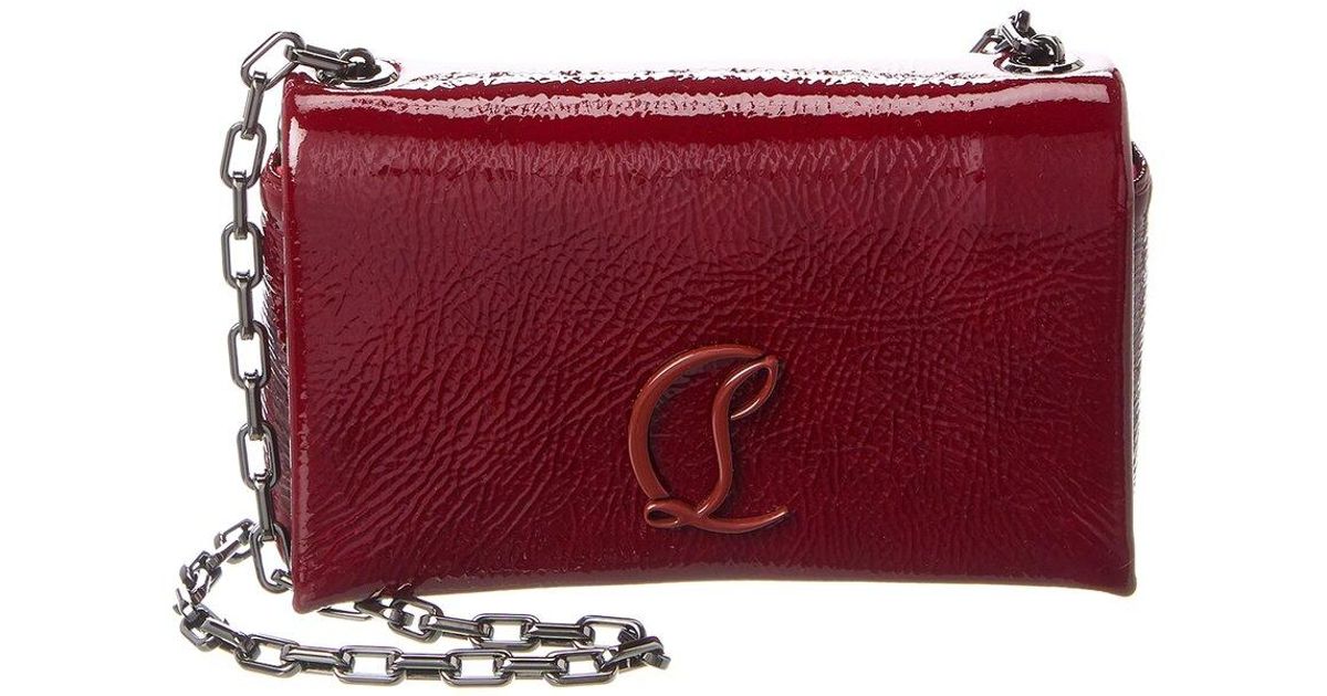 Christian Louboutin Loubi54 Leather Wallet On Chain in Red | Lyst