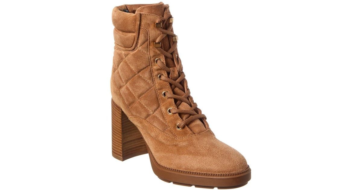 Aquatalia Iole Weatherproof Suede Boot in Brown | Lyst
