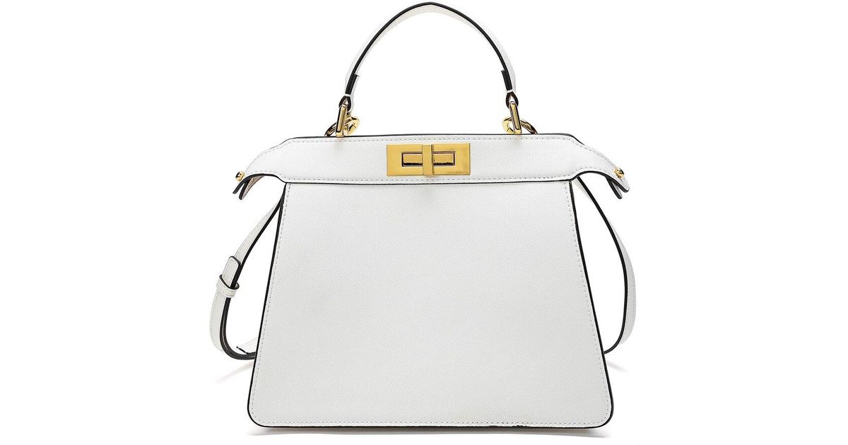 Tiffany & Fred Paris Smooth Nappa Leather Satchel in White | Lyst