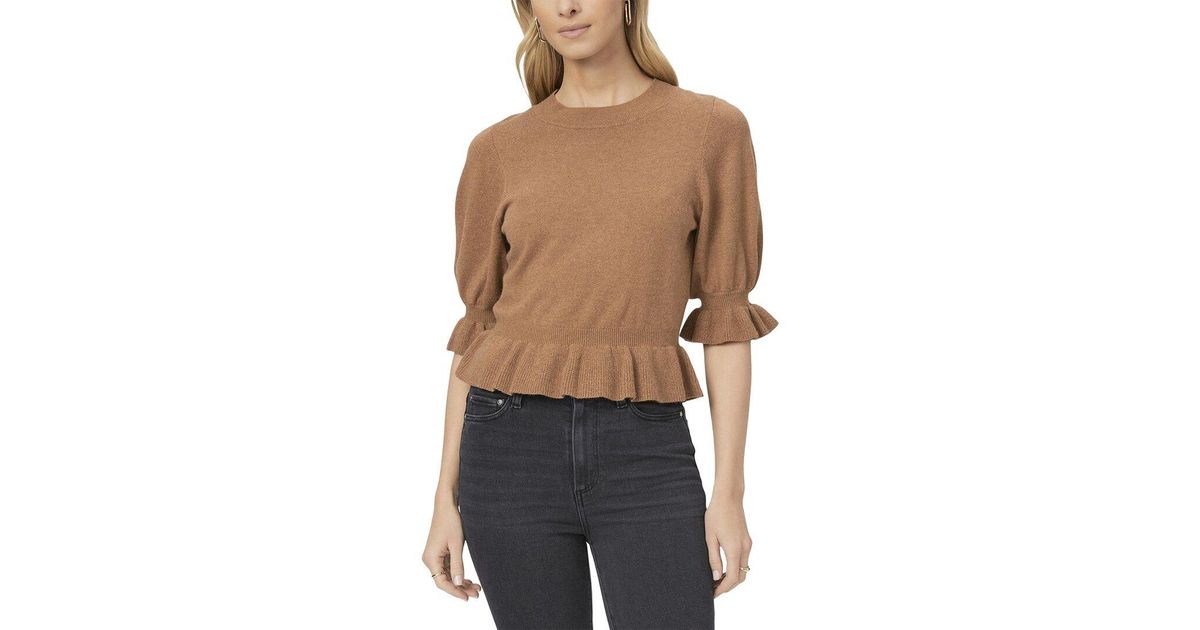 PAIGE Sabelina Wool & Cashmere-Blend Top in Blue | Lyst
