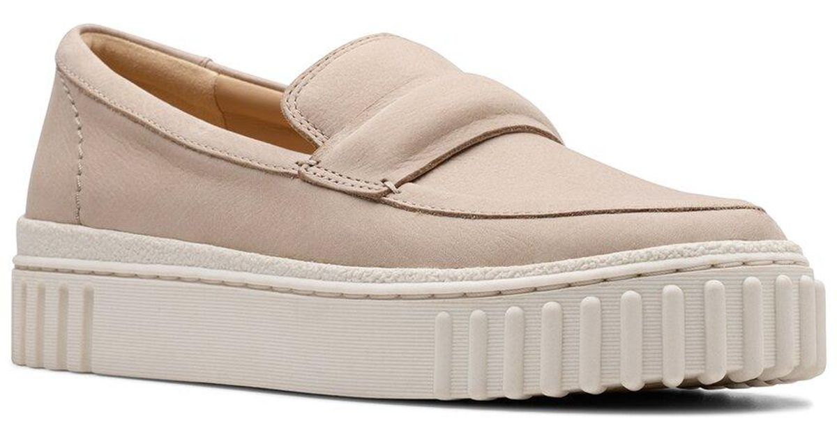 Clarks Mayhill Cove Nubuck Sneaker in White | Lyst