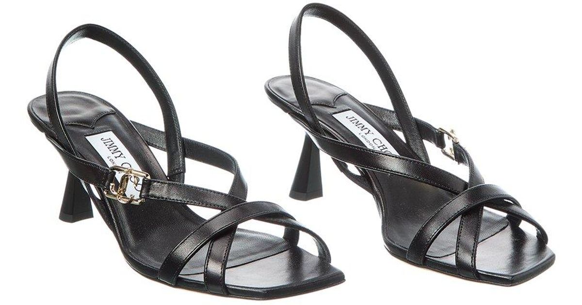 Jimmy Choo Jess 65 Leather Slingback Sandal (authentic Pre-loved) in ...
