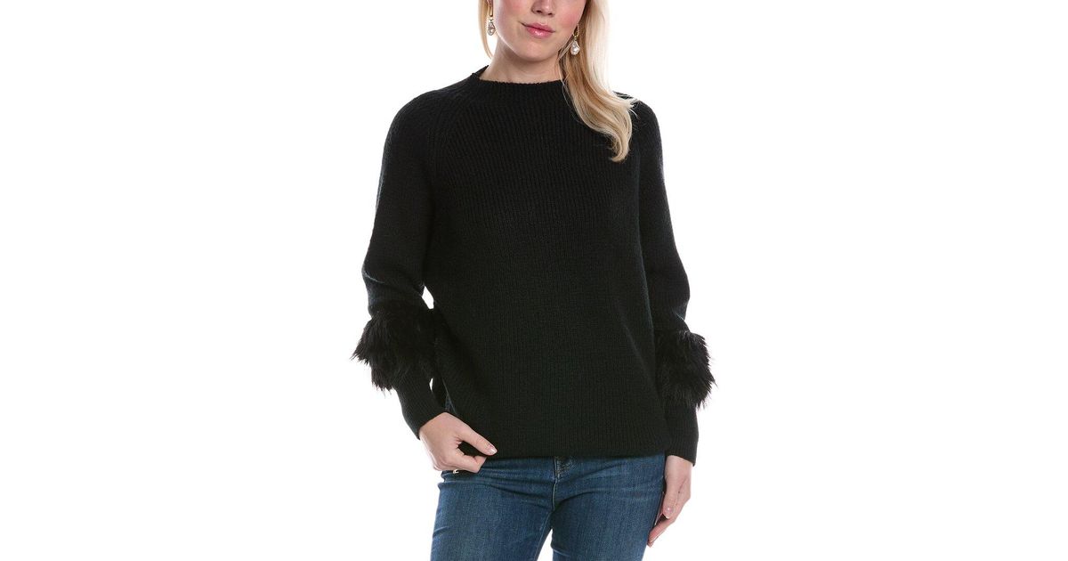 Joseph A Shaker Sweater in Black | Lyst