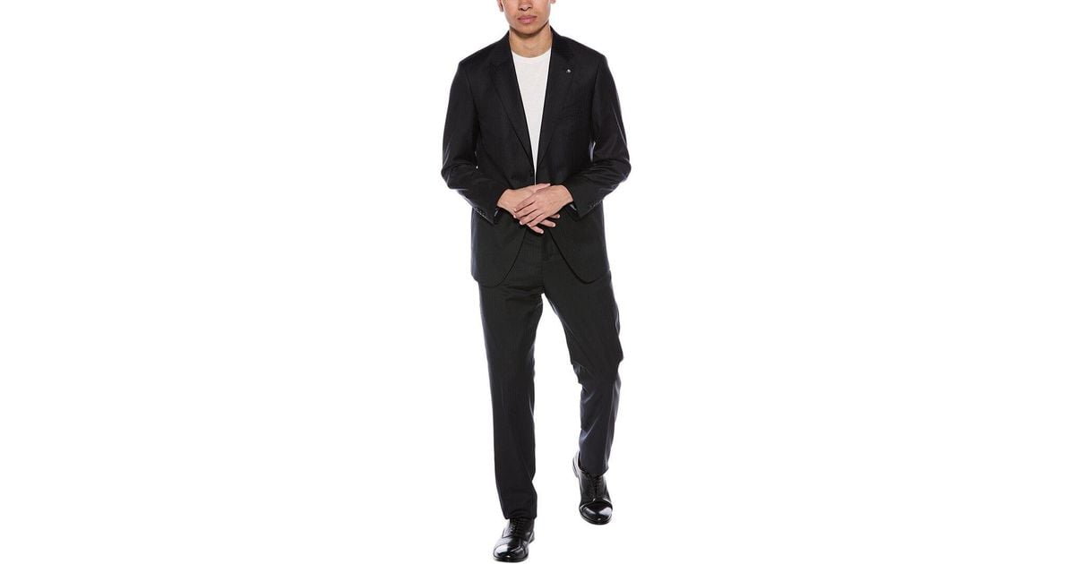 Scotch & Soda 2Pc Wool Modern Fit Suit in Black for Men | Lyst