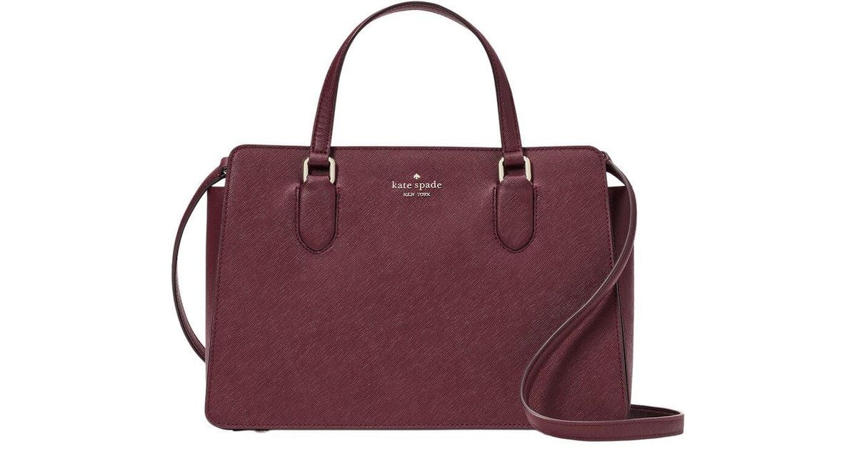 Kate Spade Laurel Way Reese Leather Satchel in Purple | Lyst UK