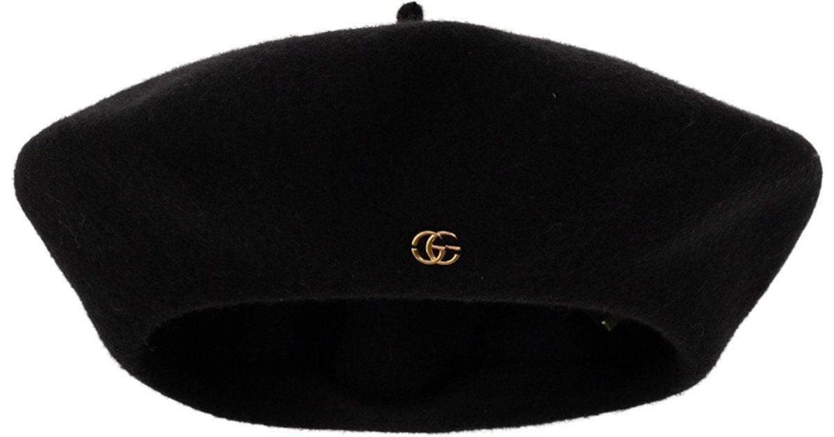 Gucci Black Felt Wool Beret | Lyst UK