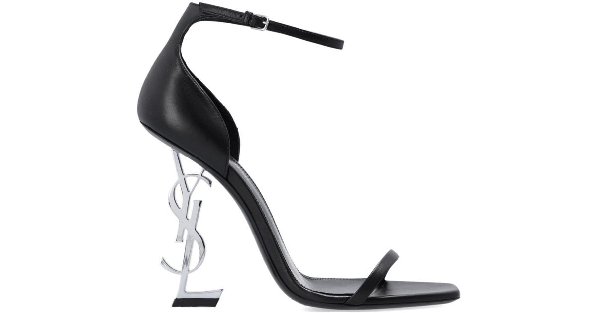 Saint Laurent Patent Leather Opyum Ysl Heels Pump In Black Lyst